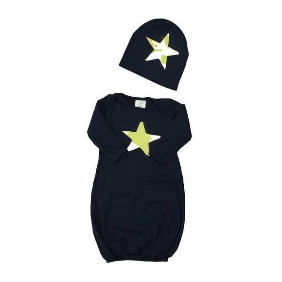Unique Baby | Pajamas | Unique Baby Unisex Navy Yellow Star Sleepsack ...